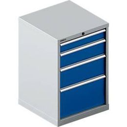 Schäfer Shop Schäfer Shop Select Schubladenschrank 27-27, 4 Schubl., bis 200 kg, B 564 x T 572 x H 850 mm, enzianblau/weißaluminium