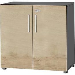 Schäfer Shop Schäfer Shop Select Schrank SET UP, 2 OH, abschließbar, B 800 x T 420 x H 788 mm, graphit/Wildeiche