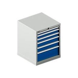 Schäfer Shop Schäfer Shop Pure Schubladenschrank 27-27, 6 Schübe, bis 75 kg, B 564 x T 572 x H 700 mm, enzianblau/lichtgrau