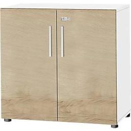 Schäfer Shop Schäfer Shop Select Schrank SET UP, 2 OH, abschließbar, B 800 x T 420 x H 788 mm, weiß/Wildeiche