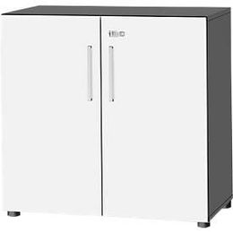 Schäfer Shop Schäfer Shop Select Schrank SET UP, 2 OH, abschließbar, B 800 x T 420 x H 788 mm, graphit/weiß