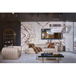 JVmoebel Wohnzimmer-Set Design Sofagarnitur 3+1 Couchtisch Couch Polster Sofa neu