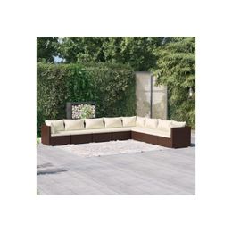 vidaXL Gartenlounge-Set, braun