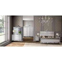 JVmoebel Schlafzimmer-Set Schlafzimmer Bett 2x Nachttische Komplett Set Kleiderschrank 5 tlg.Neu