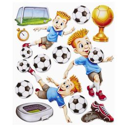 Hobbyfun Aufkleber 3D Sticker XXL Fußball II