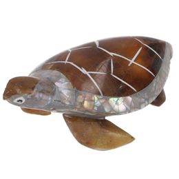 Guru-Shop Dekofigur Schildkröte aus Stein- und Muschelscherben