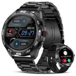 Lige Smartwatch, Herren Mit 2x Armbänder Telefonfunktion Fitness Tracker Schrittzähler