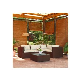 vidaXL Gartenlounge-Set, braun