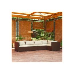 vidaXL Gartenlounge-Set, braun