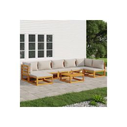 vidaXL Gartenlounge-Set Gartensofa mit Kissen Massivholz