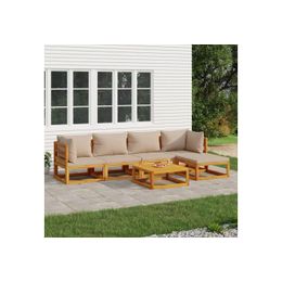 vidaXL Gartenlounge-Set Gartensofa mit Kissen Massivholz