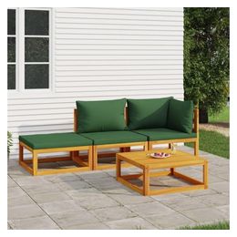 vidaXL Gartenlounge-Set Gartensofa mit Kissen Massivholz