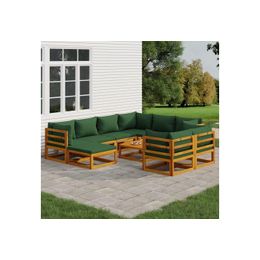 vidaXL Gartenlounge-Set Gartensofa mit Kissen Massivholz