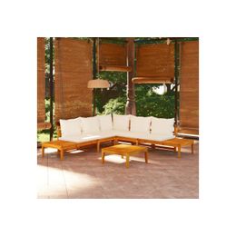 vidaXL Gartenlounge-Set mit Kissen Akazienholz