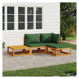 vidaXL Gartenlounge-Set Gartensofa mit Kissen Massivholz