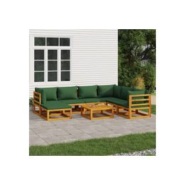 vidaXL Gartenlounge-Set Gartensofa mit Kissen Massivholz