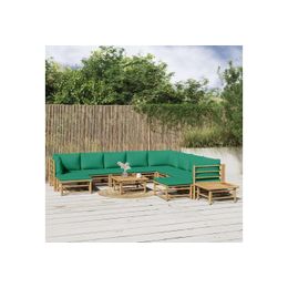 vidaXL Gartenlounge-Set Gartensofa mit Kissen Bambus