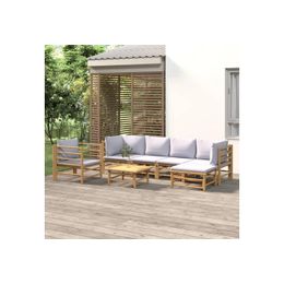 vidaXL Gartenlounge-Set Gartensofa mit Kissen Bambus