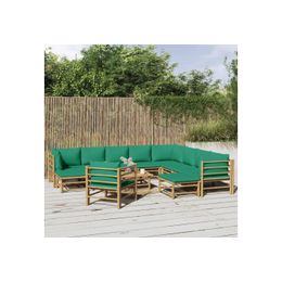 vidaXL Gartenlounge-Set Gartensofa mit Kissen Bambus