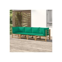 vidaXL Gartenlounge-Set Gartensofa mit Kissen Bambus