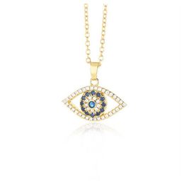 Orbeet Charm-Einhänger Charm-Kette Damen Halskette Blaues Auge Halskette Gold