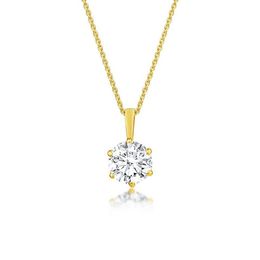 DANIEL CLIFFORD Goldkette 'Kira' Damen Halskette 585 Gold mit Kristall-Anhänger (inkl. Verpackung)