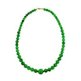 Gallay Perlenkette Perlen Fadenperle apfelgrün-schwarz Kunststoff 55cm (1-tlg)