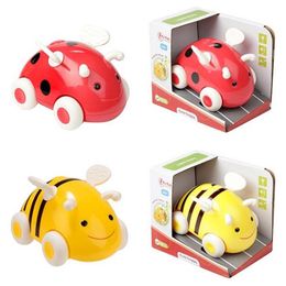 Toi-Toys Spielzeug-Rennwagen Baby Insekten-Auto mit Rückzugmotor Biene oder Marienkäfer