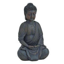 matches21 HOME & HOBBY matches21 HOME & HOBBY Dekofigur Buddha Figur Deko sitzend Garten Deko Figur braun (1 St)