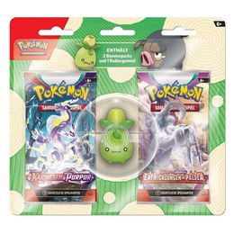 POKÉMON Sammelkarte Radiergummi Olini & 2 Booster-Packs Pokemon Karten deutsch