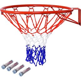 KOMFOTTEU Basketballkorb mit Ring und Nylonnetz