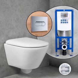 Duravit D-Neo Compact Wand-WC & Tellkamp WC-Sitz mit neeos Vorwandelement,, 2588090000+16604CR#SET2,