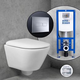 Duravit D-Neo Compact Wand-WC & Tellkamp WC-Sitz mit neeos Vorwandelement,, 2588090000+16603CR#SET2,