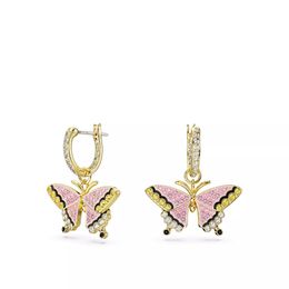 Swarovski Ohrringe - Idyllia drop earrings, Butterfly, Gold-tone plated - in mehrfarbig - Ohrringe für Damen