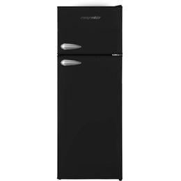 Kühlschrank freistehend 171 Liter 4 Gefrierfach Retro 144 cm schwarz respekta