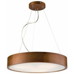 Licht-Erlebnisse Hängeleuchte Natur Bronze Holz rund ø 47 cm Modern E27 Pendelleuchte Wohnzimmer