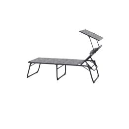 siena GARDEN Camping-Sonnenliege 'Natura' grau 200 x 69 x 43 cm