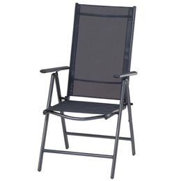 Klappsessel 'Saturn' schwarz 56 x 108 x 67 cm