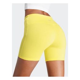 Lascana Shorts 'mit breitem Bündchen' gelb Gr. 32/34 für Damen. Mit Logodruck. Nachhaltig.