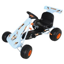 HOMCOM Kinder Go-Kart mit Handbremse hellblau 97 x 66 x 59 cm (LxBxH)