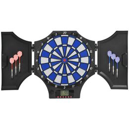 SPORTNOW Elektronische Dartscheibe mit Sprachansagefunktion und Pfeilen schwarz 83L x 45B x 4H cm