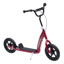 HOMCOM Kinderroller Anti-Rutsch Trittfläche, Metallfahrradständer zum Parken, 120 x 52 x 80-88 cm (LxBxH)