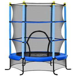 HOMCOM Trampoline mit Sicherheitsnetz rot Ø163 x 163H cm