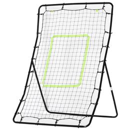 HOMCOM Fußball Rebounder schwarz 80 x 90 x 140 cm (LxBxH)