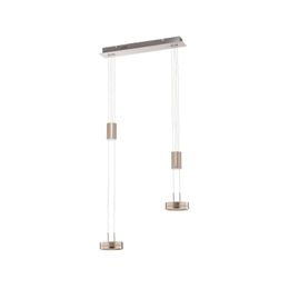 LINDBY Eilika LED-Pendelleuchte, 2-fl. nickel