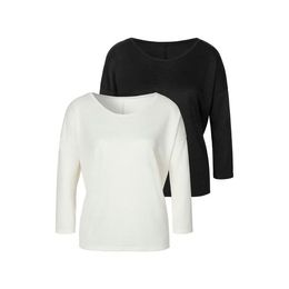 Lascana 3/4-Arm-Shirt mehrfarbig Gr. 32/34 für Damen. Mit Rundhals