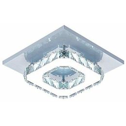 Goeco - led Deckenleuchten 5500K led Deckenleuchten Moderne Kristall Edelstahl 12W Deckenleuchte, kaltweiße Lichter lamp