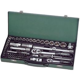 Steckschlüsselsatz HAVARD 59 Teile 1/4 (4-13mm) + 1/2 (10-32mm) Werkzeug, Werkzeugkoffer, Werkzeugkasten, Werkzeugsatz