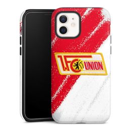 DeinDesign iPhone 12 mini Handy Panzer Handyh&uuml;lle robuste Outdoor H&uuml;lle Schutzh&uuml;lle gl&auml;nzend 1. Fc Union Berlin Logo Official Licensed Product Tough Case