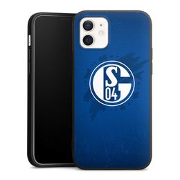 DeinDesign iPhone 12 Handy Premium Silikon H&uuml;lle Handyh&uuml;lle schwarz Case Official Licensed Product Fc Schalke 04 Schalke 04 Silikon Premium Case